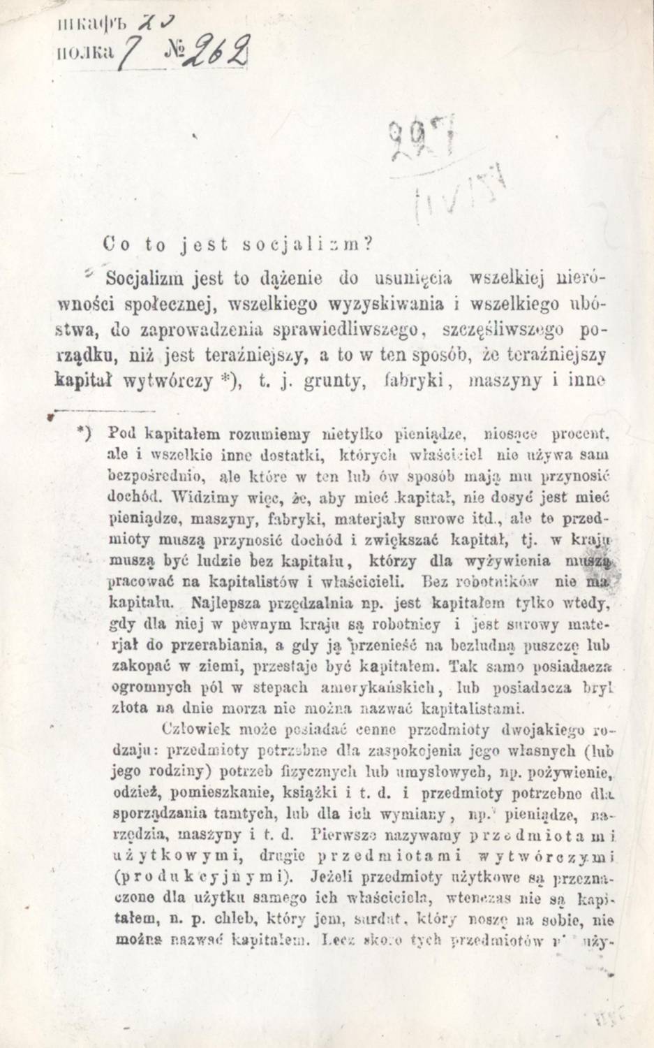 Co to jest socjalizm? – Дім Франка